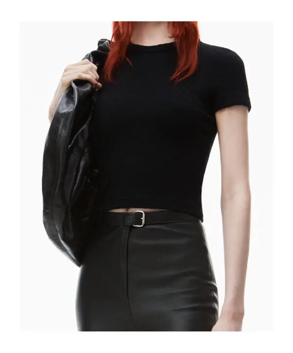 Alexander Wang Logo Jacquard Crewneck Knit Top