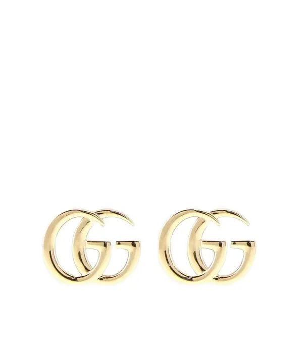 Gucci Gg Marmont Stud Earrings - Golden