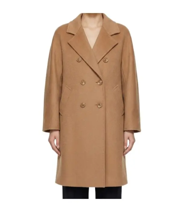 Marissa Chiara Double-breasted Long Coat With Notched Lapels
