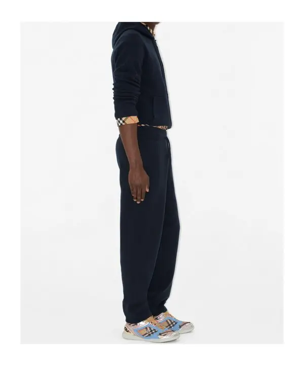 Burberry Tapered Drawstring Jogging Pants - Navy