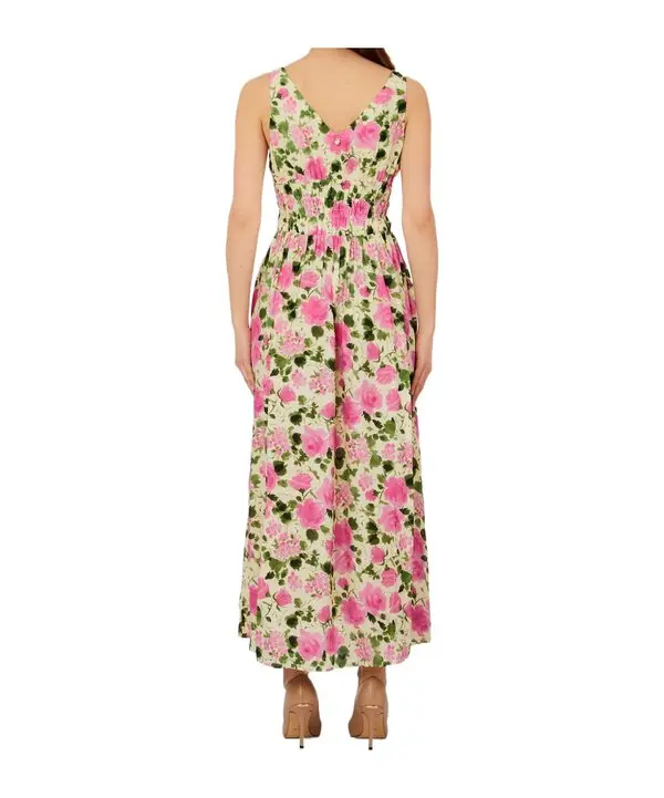 Liu Jo Floral Beaded Maxi Dress - Pink