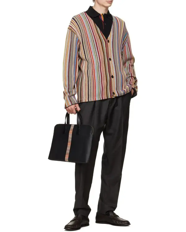 Paul Smith Handheld Document Bag With Signature Stripes