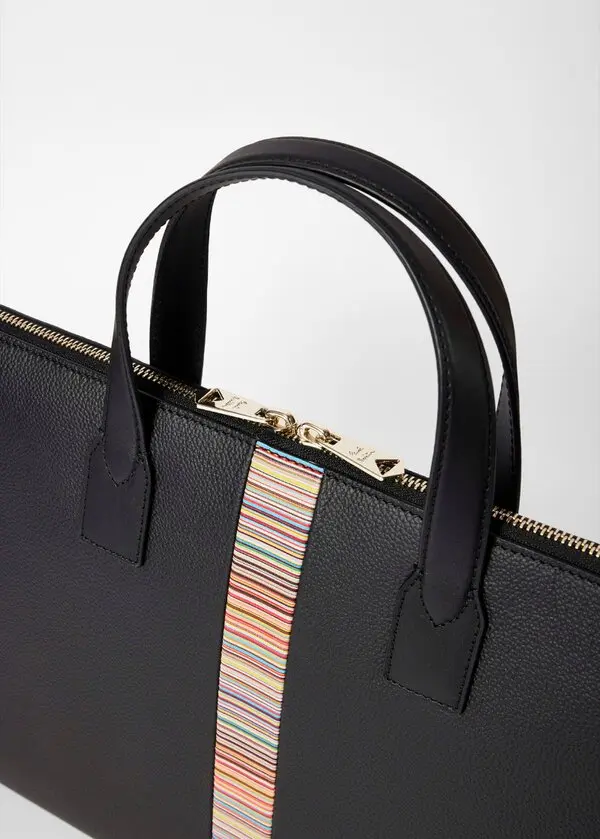 Paul Smith Handheld Document Bag With Signature Stripes