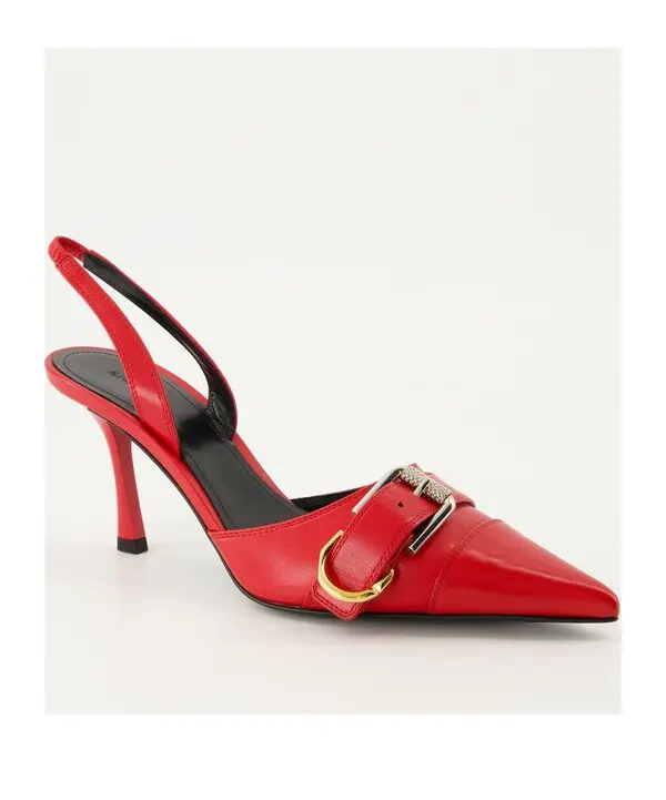 Givenchy Voyou Pointed-toe Slingback Pumps - Red