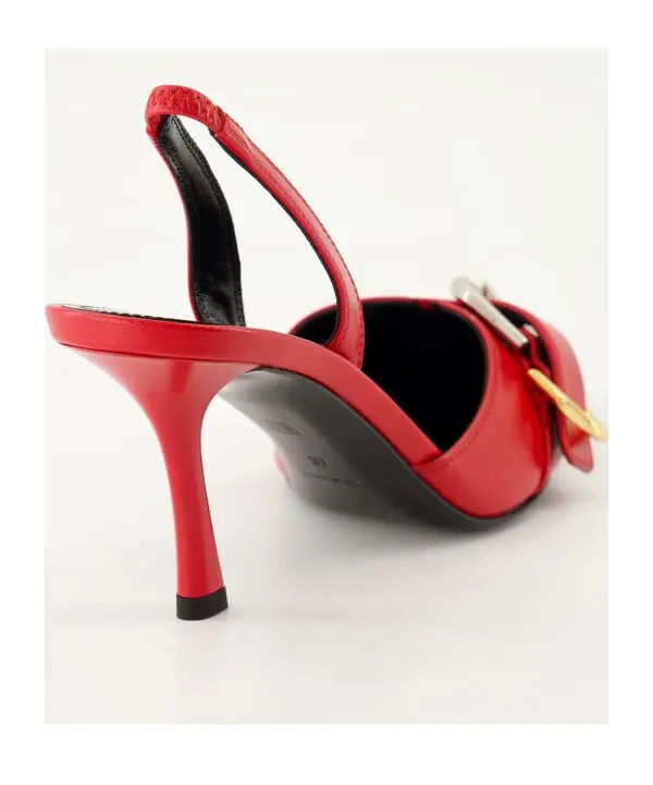 Givenchy Voyou Pointed-toe Slingback Pumps - Red