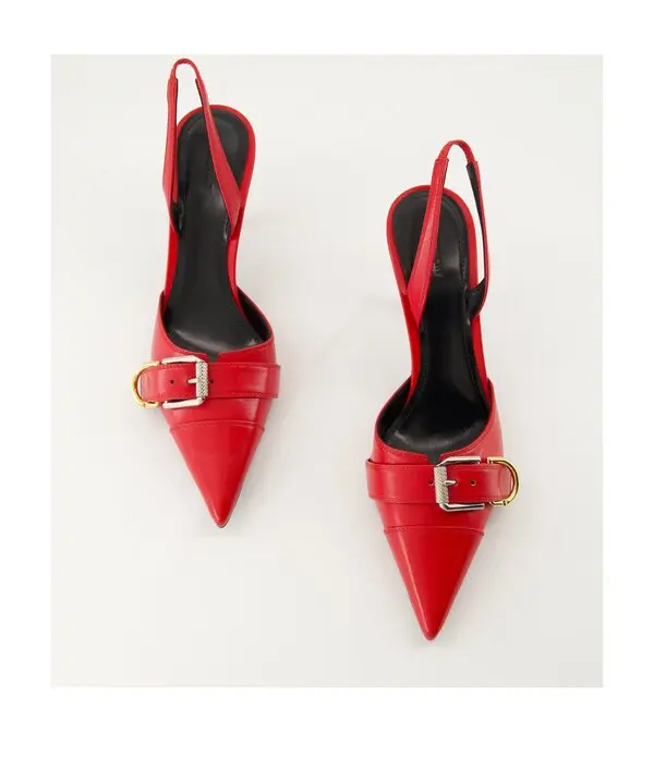 Givenchy Voyou Pointed-toe Slingback Pumps - Red