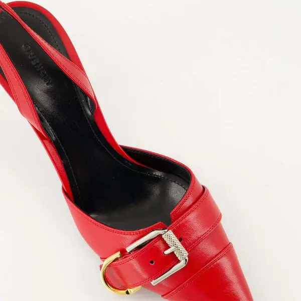 Givenchy Voyou Pointed-toe Slingback Pumps - Red