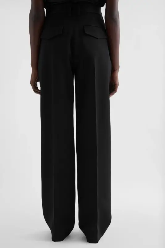 JIL SANDER Gabardine Trousers - Black