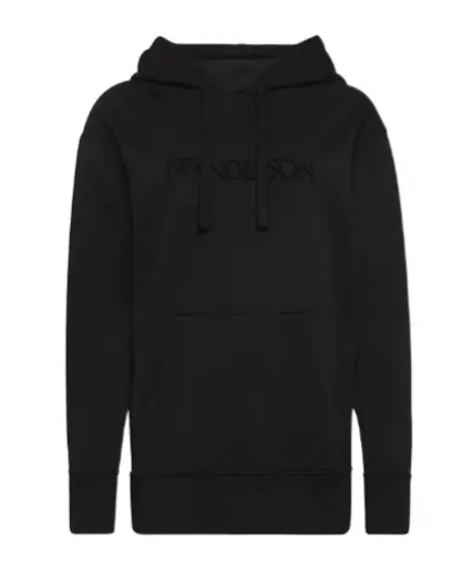 J.W.ANDERSON Logo Embroidered Hoodie - Black