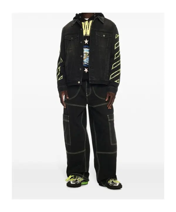 Off-White Irregular Cargo Jeans - Black