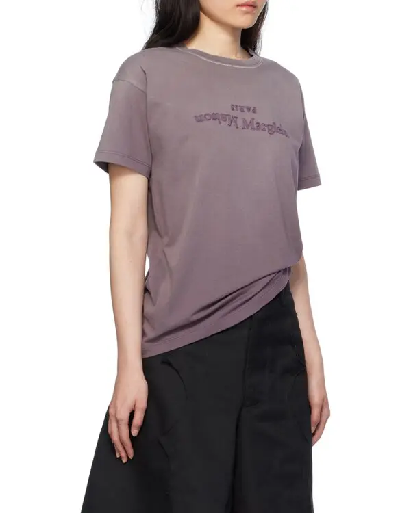MAISON MARGIELA Reverse Logo Crewneck T-shirt - Purple