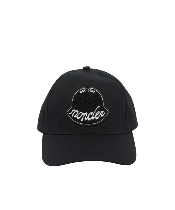 Moncler Logo Patch Baseball Cap - Black