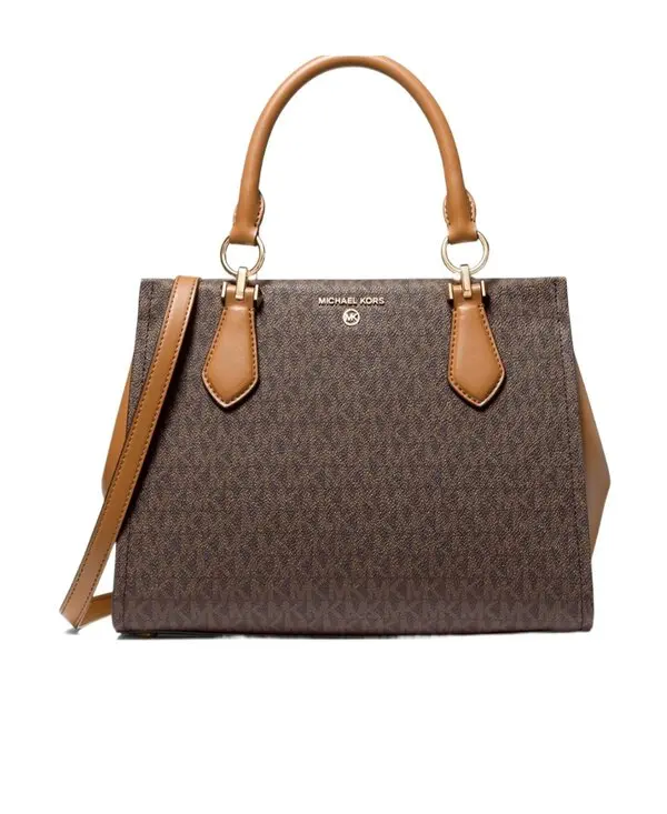 Michael Kors Monogram Printed Satchel Bag