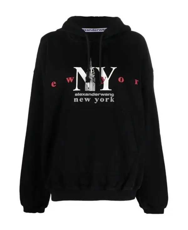 Alexander Wang Logo Embroidered Hoodie