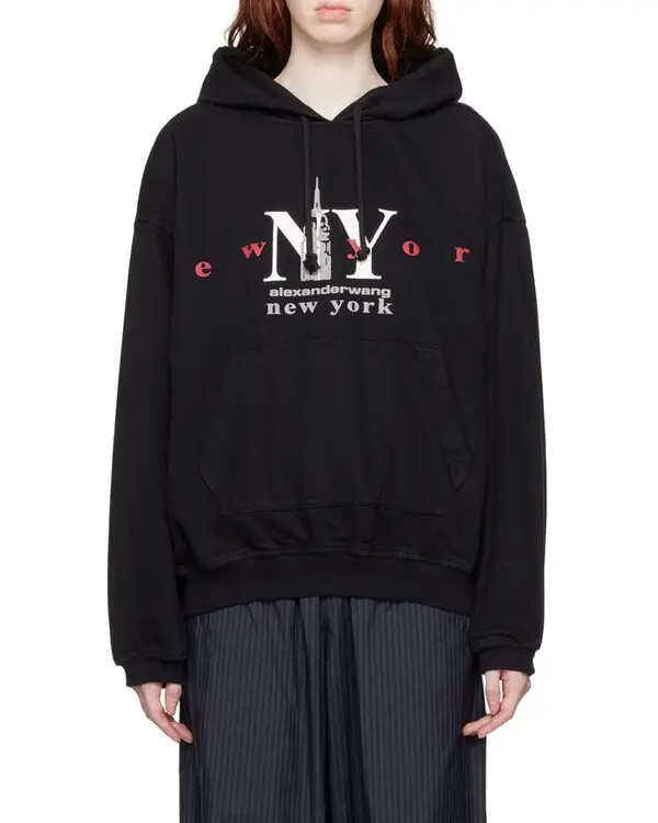 Alexander Wang Logo Embroidered Hoodie