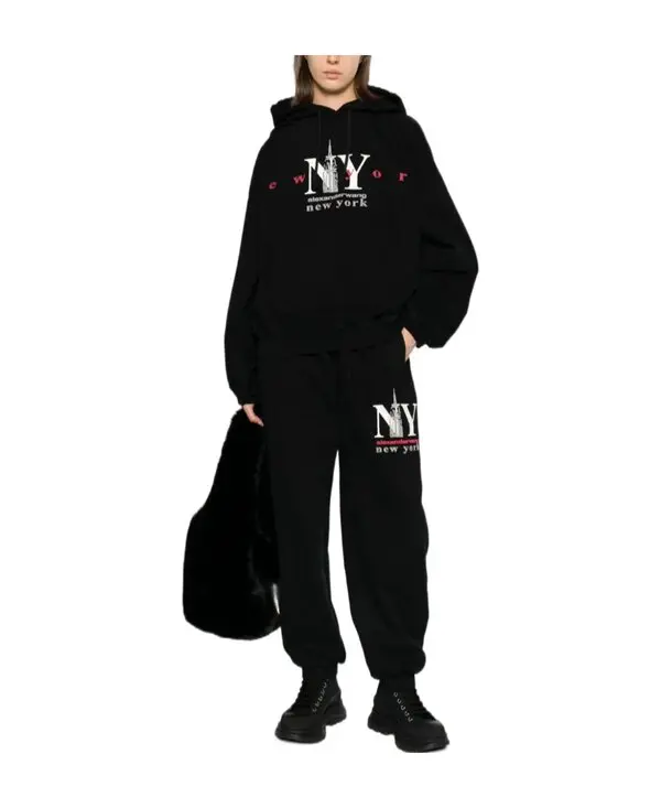 Alexander Wang Logo Embroidered Hoodie