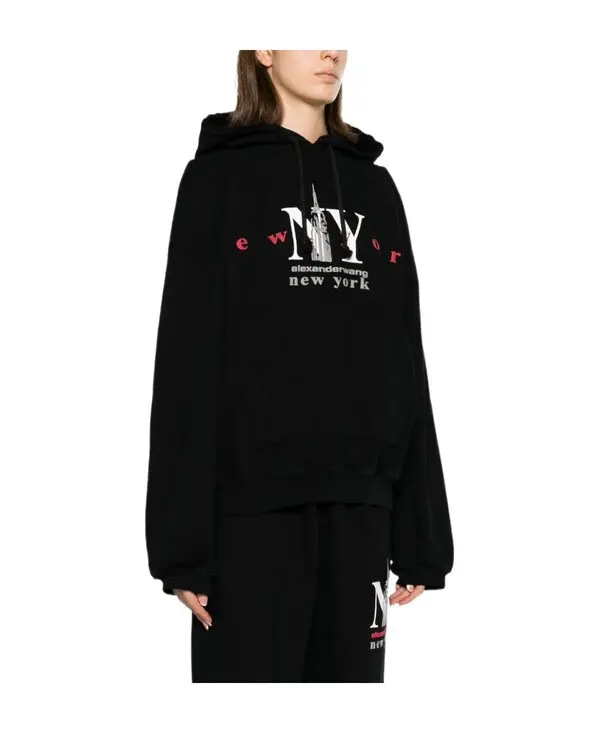 Alexander Wang Logo Embroidered Hoodie