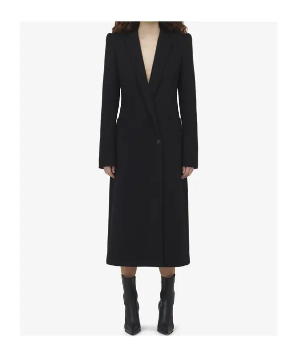 Alexander McQueen Tailored Coat With Stacked Shoulder Detail