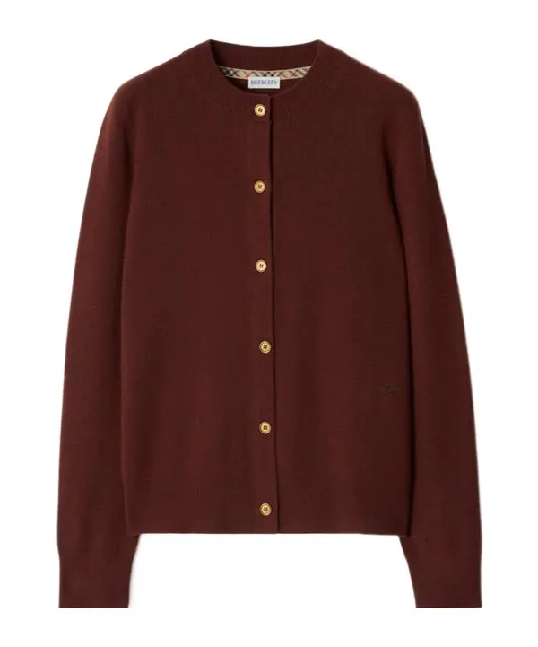 Burberry Crewneck Knitted Button-up Cardigan - Box