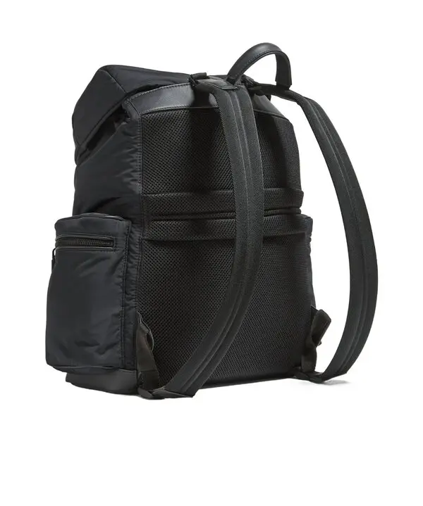 Zegna Logo Printed Stripe-trimmed Backpack