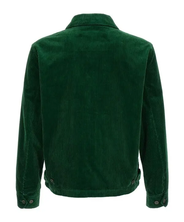 Polo Ralph Lauren 8 Wale Corduroy Embroidered Pony Windbreaker Jacket - Green