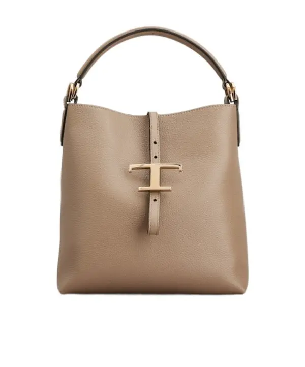 TOD'S T Timeless Mini Bucket Bag - Nude