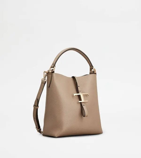 TOD'S Timeless Mini Bucket Bag - Nude