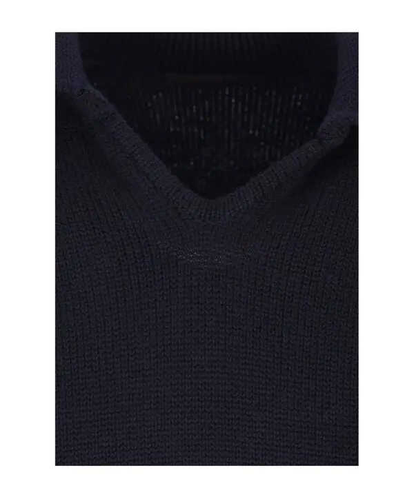 ZANONE V-neck Collared Long-sleeve Knitwear