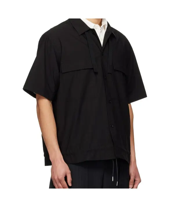 Sacai Short Sleeved Drawstring Shirt