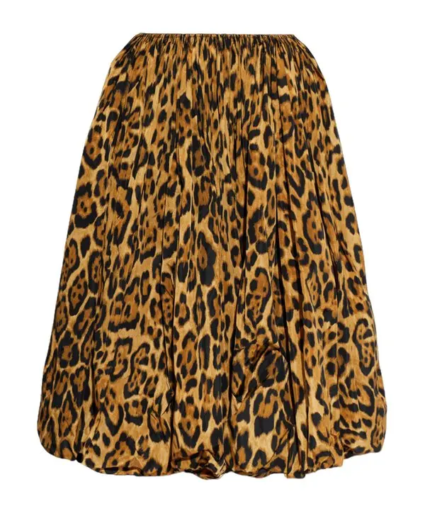 Alaïa Animal-print Flared Skirt - Dark/caramel Color