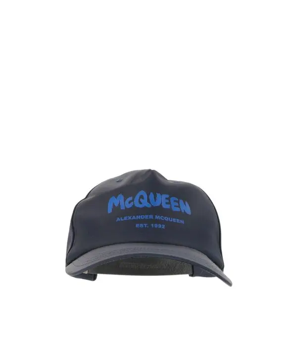Alexander McQueen Logo Printed Baseball Cap - Blue