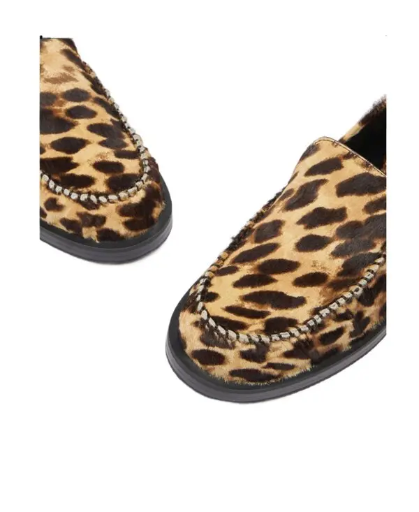 STUART WEITZMAN Leopard Print Loafers - Black