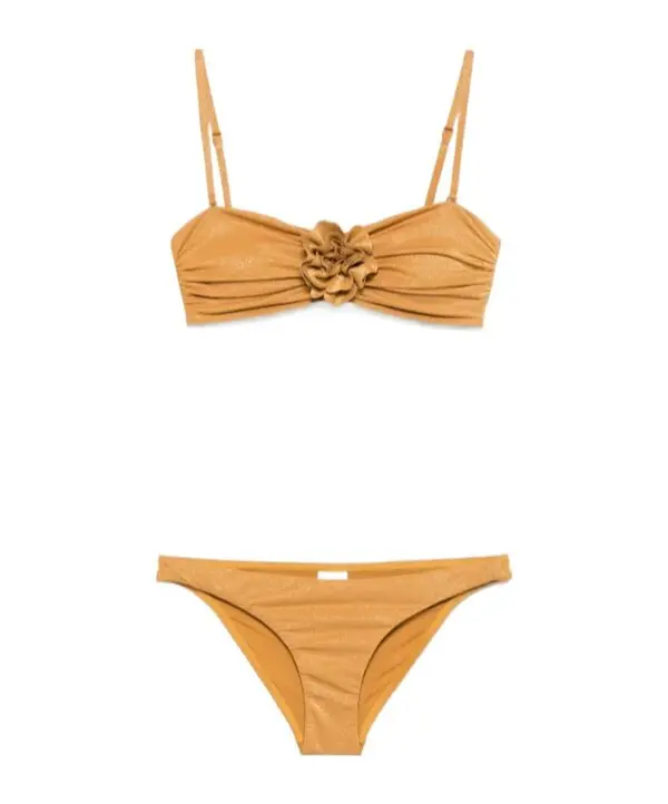 Zimmermann Lucky Bandeau Bikini Set - Toffee