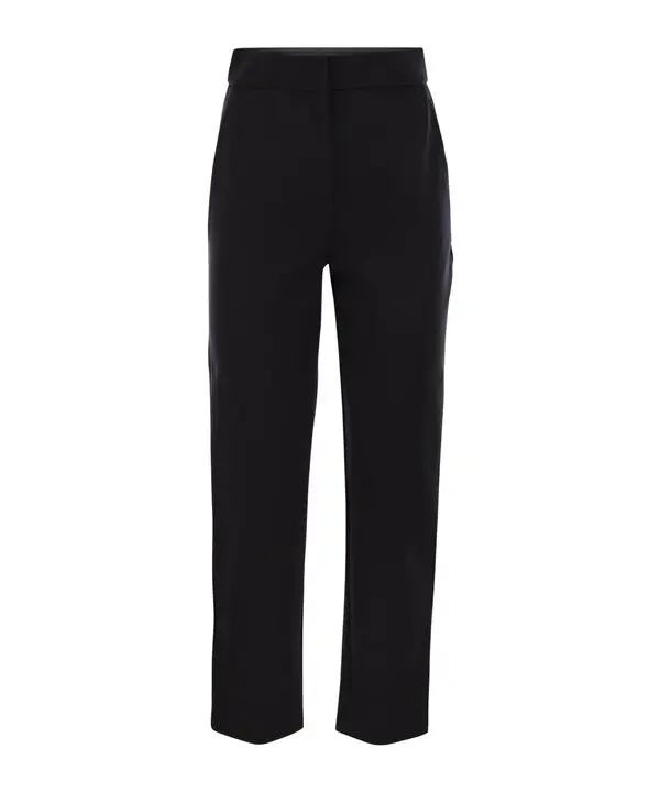 Max Mara Orlando High-waisted Slim Fit Cropped Trousers - Black