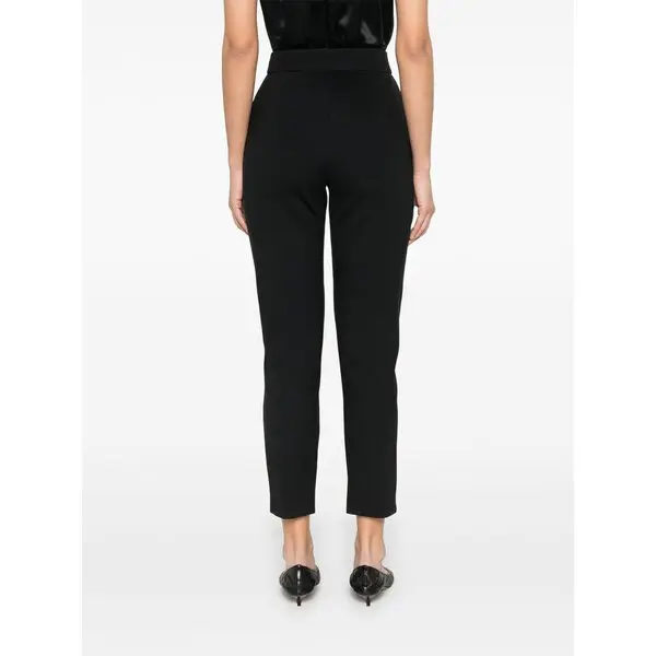 Max Mara Orlando High-waisted Slim Fit Cropped Trousers - Black