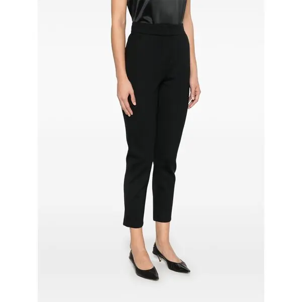 Max Mara Orlando High-waisted Slim Fit Cropped Trousers - Black