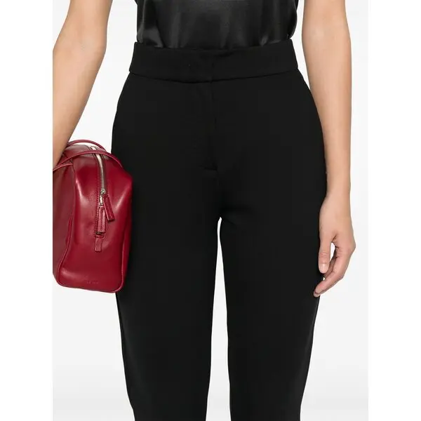 Max Mara Orlando High-waisted Slim Fit Cropped Trousers - Black