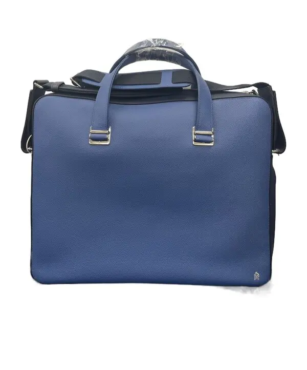 Dunhill Logo Zipper Briefcase - Blue