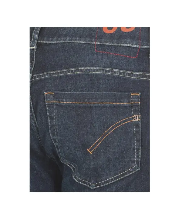 DONDUP Cuffed Slim Fit Jeans - Blue