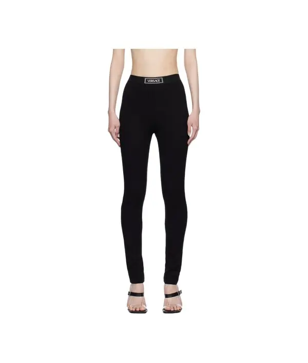 Versace Logo Patch Leggings