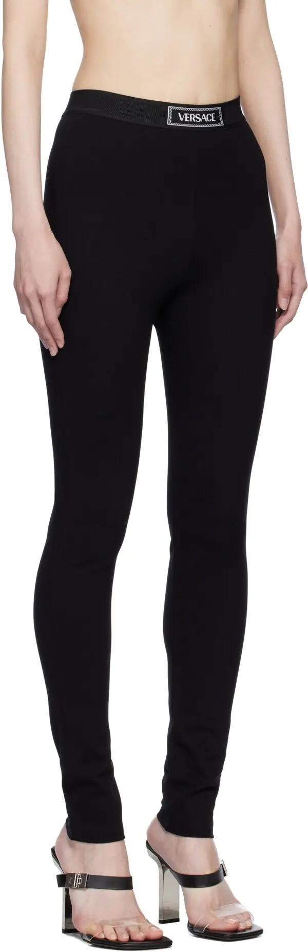 Versace Logo Patch Leggings