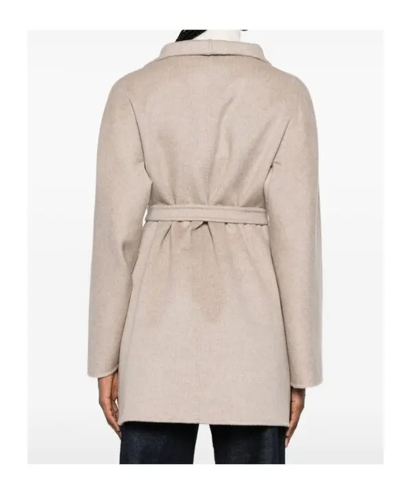 Max Mara Patch-pocket Belted Coat - Nude