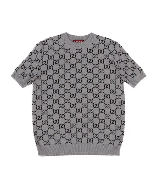 Gucci Reversible Gg Jacquard Top - Gray
