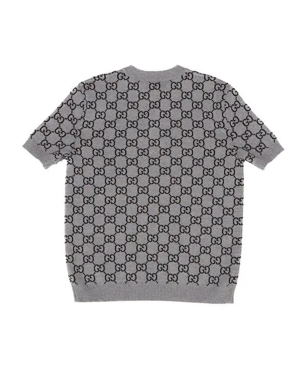 Gucci Reversible Gg Jacquard Top - Gray