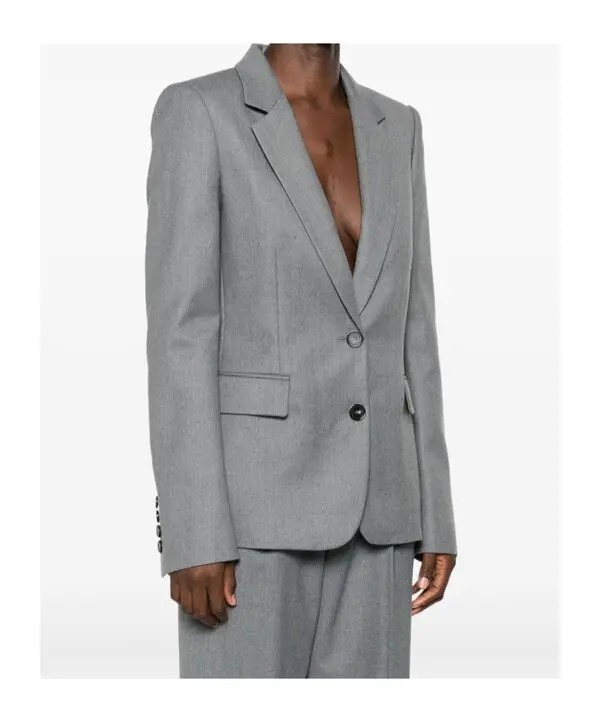 Stella McCartney Single-breasted Tailored Blazer - Gray