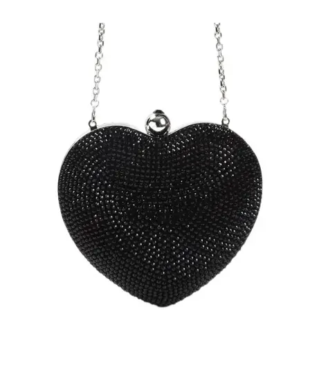 MACHMACH Mach & Mach Heart Shaped Embellished Clutch