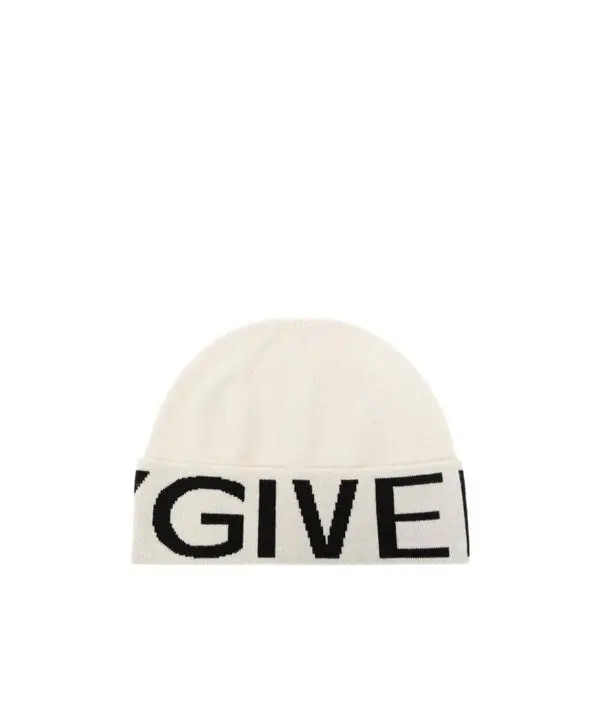 Givenchy Logo Beanie - White