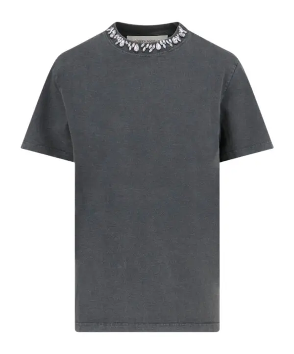 GOLDEN GOOSE Embellished Crewneck Short-sleeved T-shirt - Brown