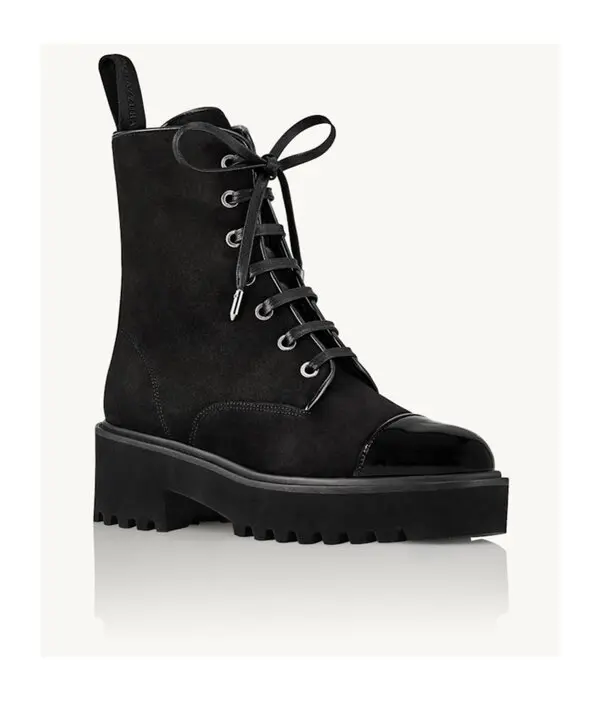 AQUAZZURA Desert Suede Lace-up Lug Sole Boots