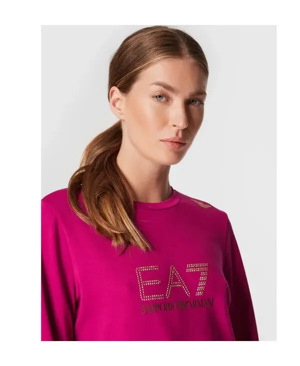 EA7 Embellished Logo Crewneck Sweatshirt